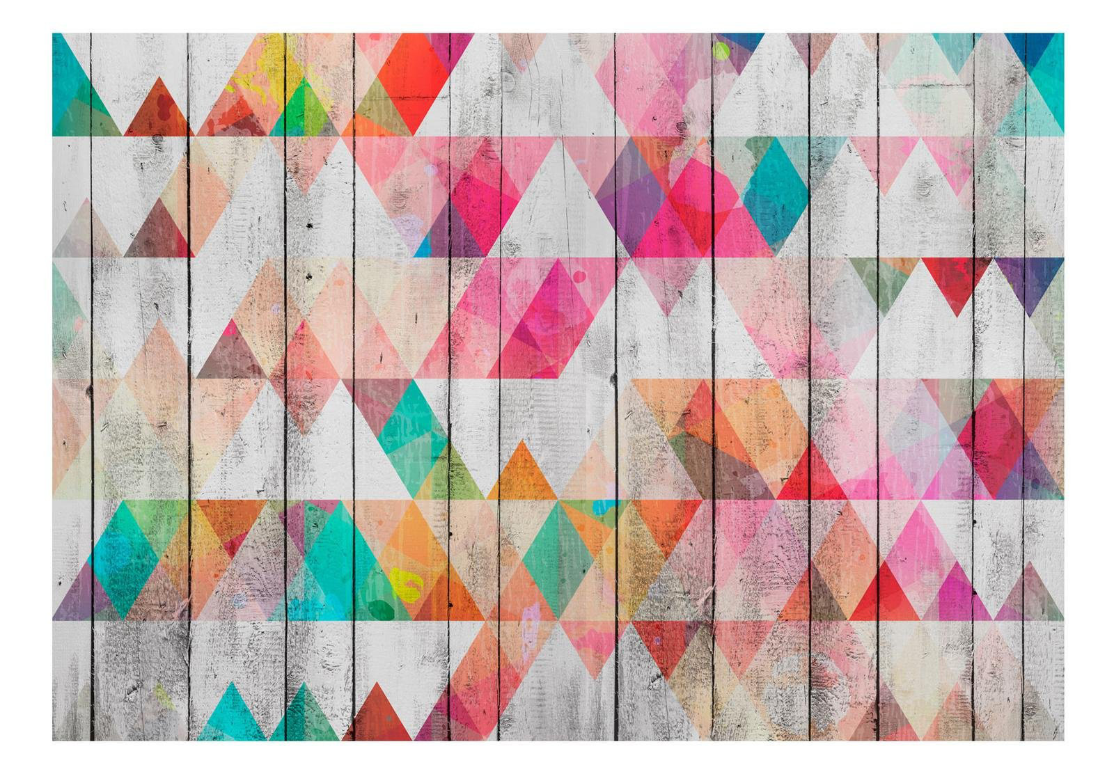 Corrigan Studio® Kamori Rainbow Triangles on Wood Wall Mural - Wayfair ...