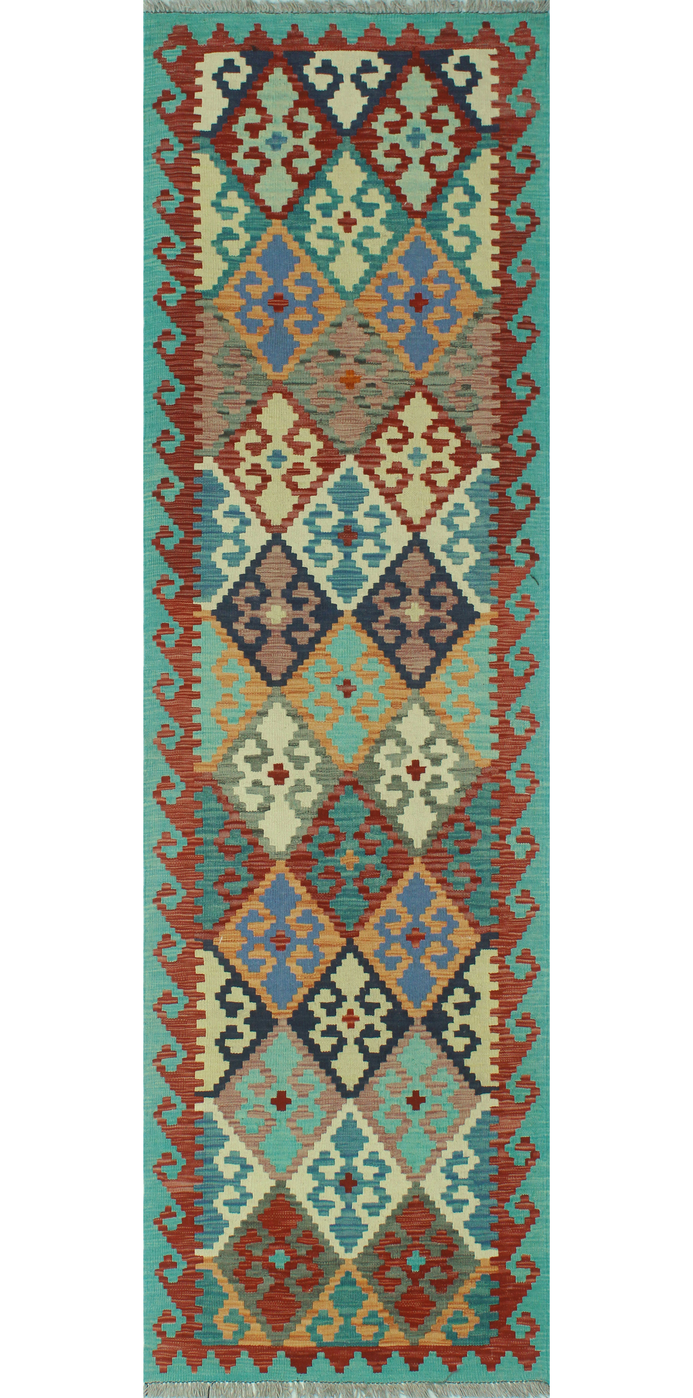 Union Rustic Bousson Kilim Burcin Lt. Green Runner | Wayfair