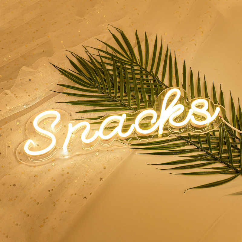 Trinx Gibril Snacks LED Neon Sign | Wayfair