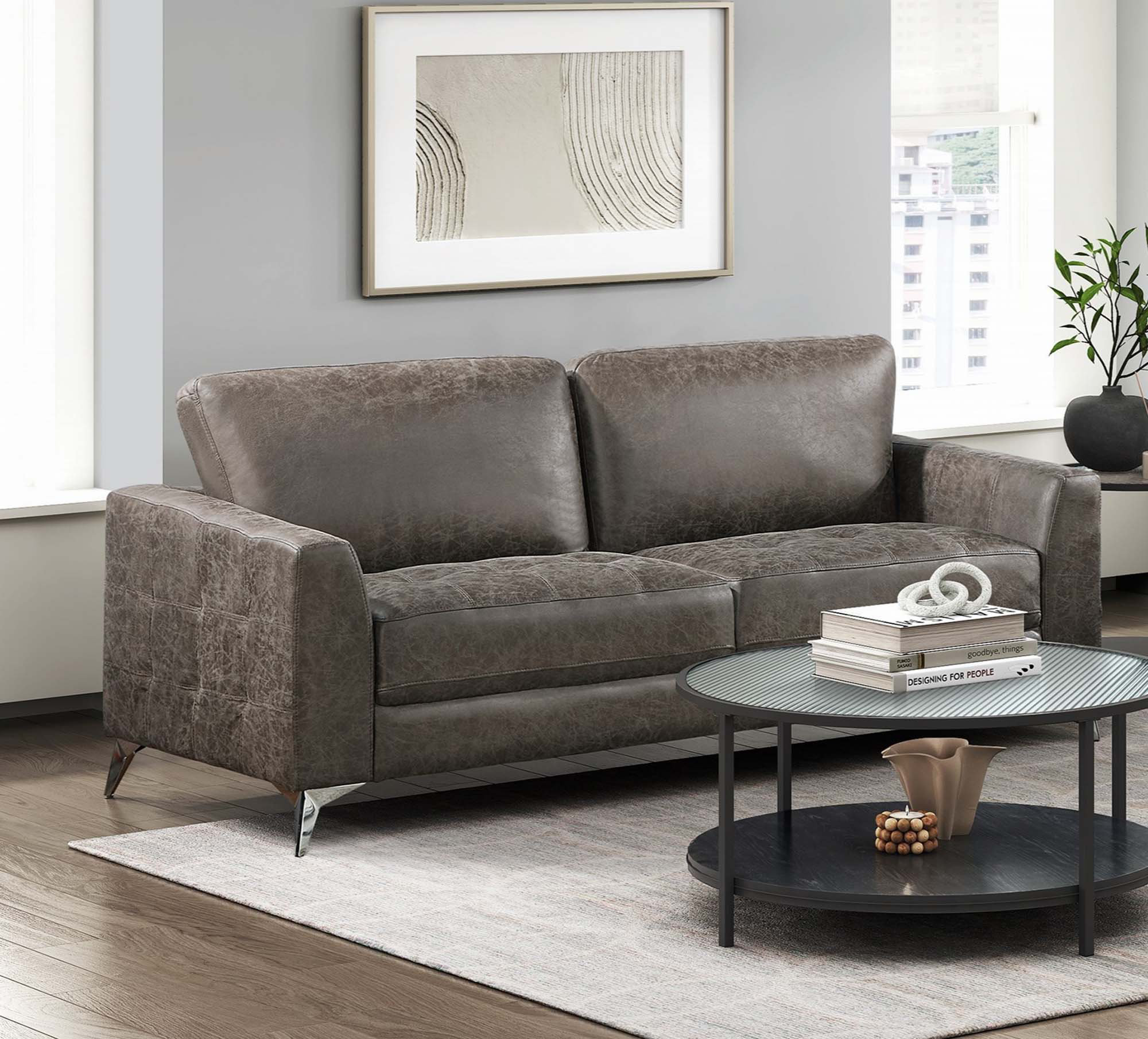 Ivy Bronx 2Pc Microfiber Sofa Set | Wayfair