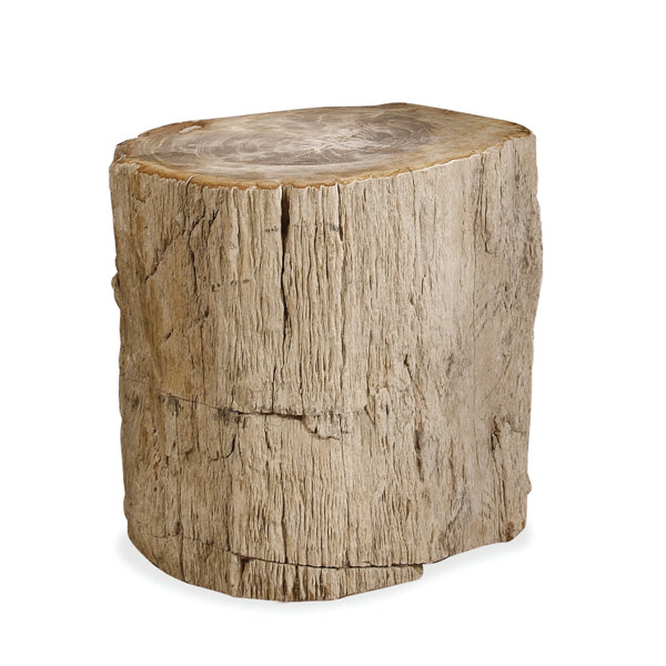 Bernhardt Petrified Solid Wood Tree Stump End Table | Wayfair