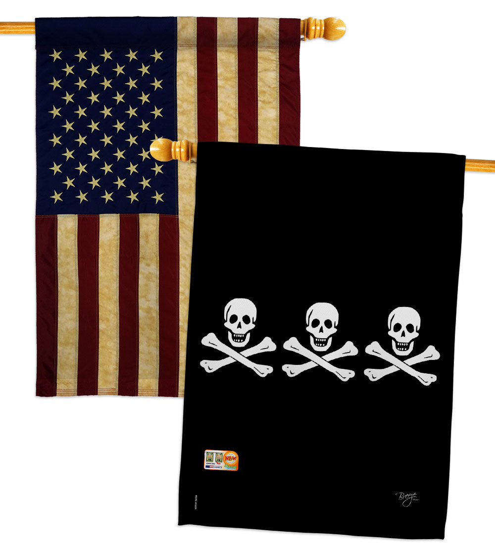 Breeze Decor Christopher Condent's House Flags Pack Pirate Coastal Yard ...