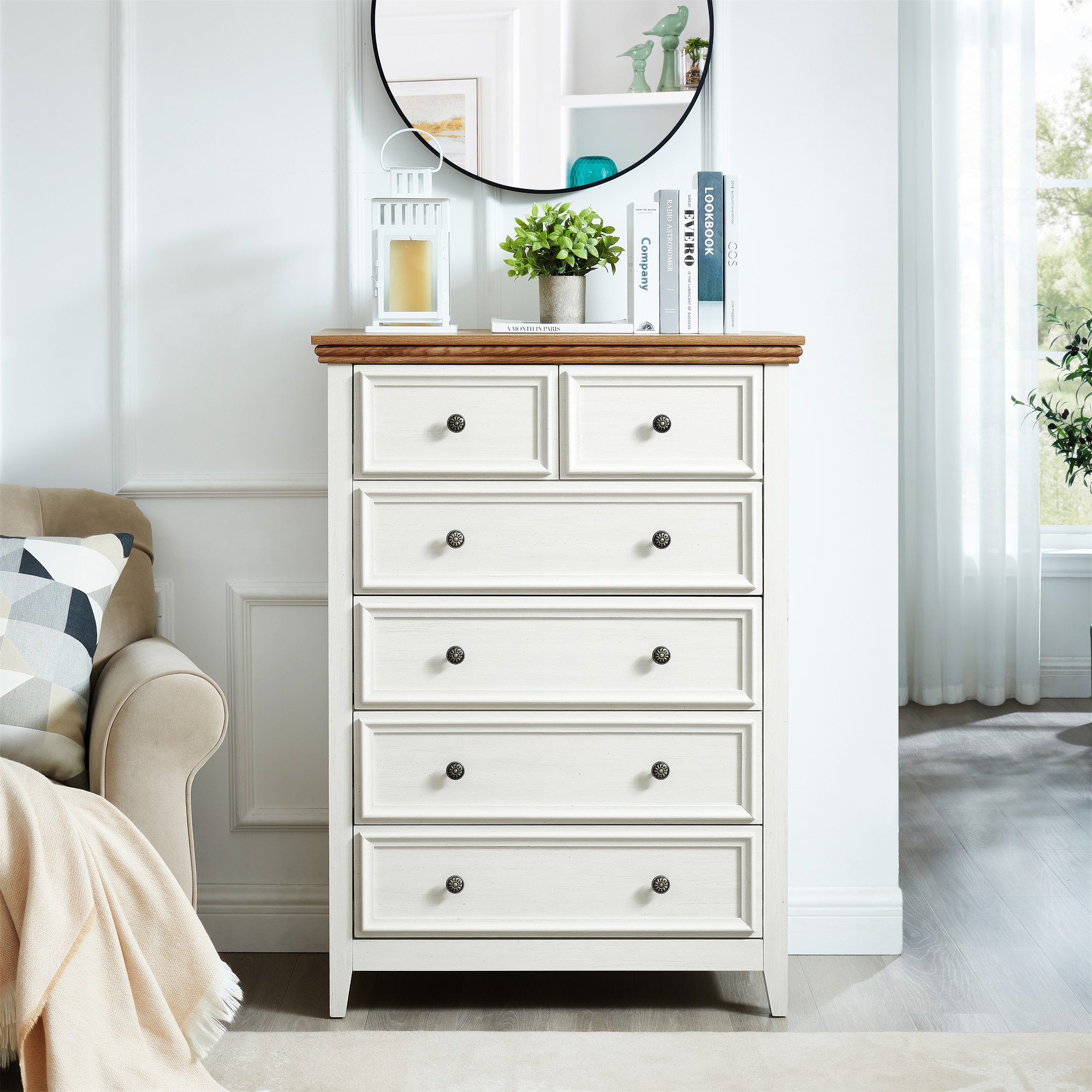 Ophelia & Co. Modern 6 Drawers Dresser 6 Drawers Cabinet | Wayfair