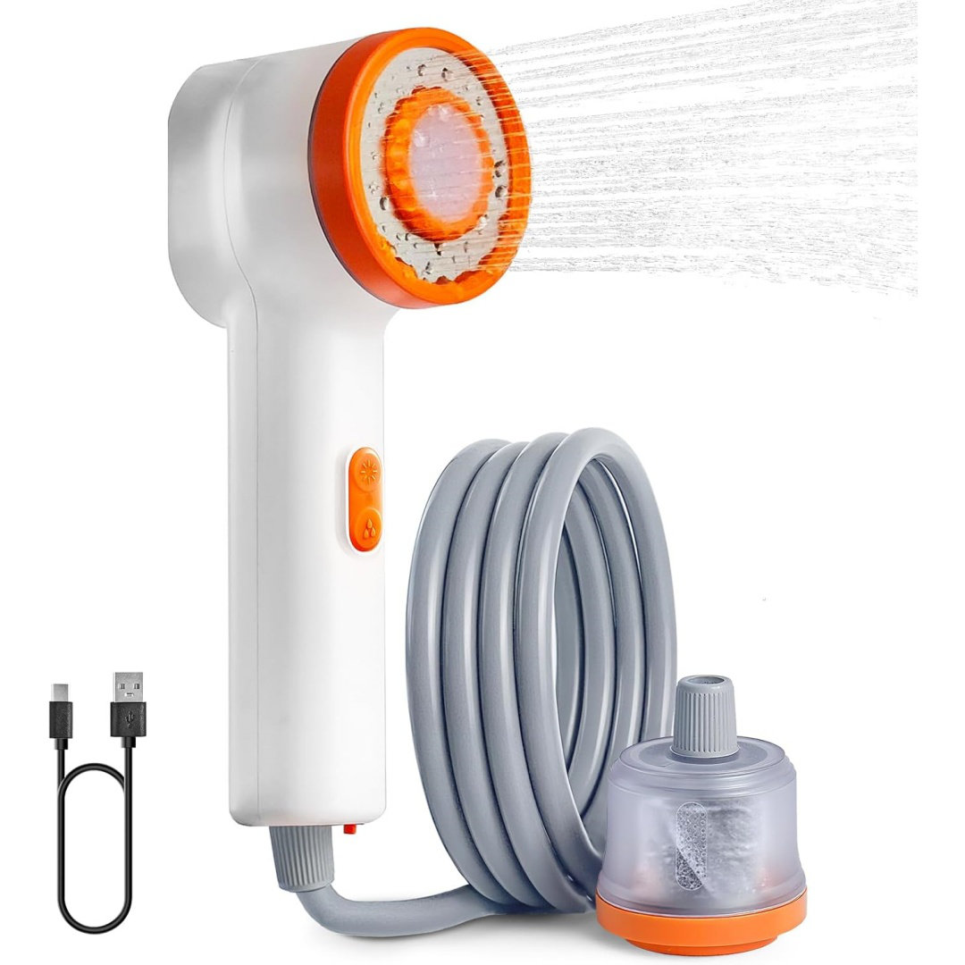 DESIGN SHOP BY SHELL Portable Shower For Camping, Rechargeable Outdoor ...