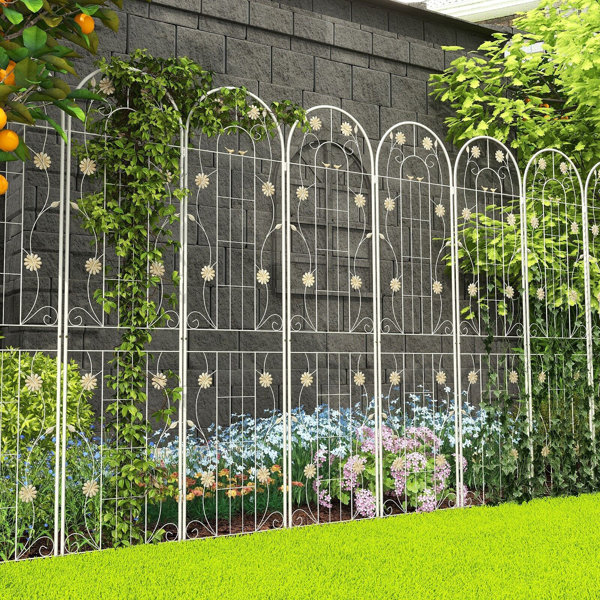 Astoria Grand Cece 180cm H x 50cm W Metal Arched Trellis | Wayfair.co.uk