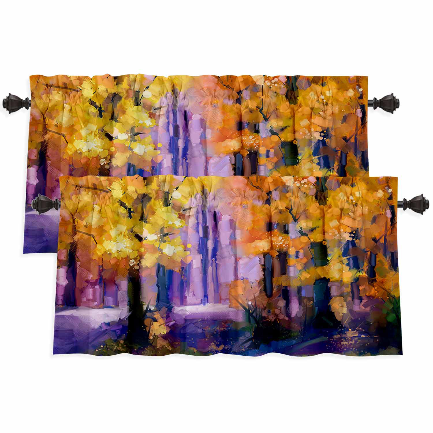 Ophelia & Co. Orange 52"W Oil Painting Landscape Colorful Window ...
