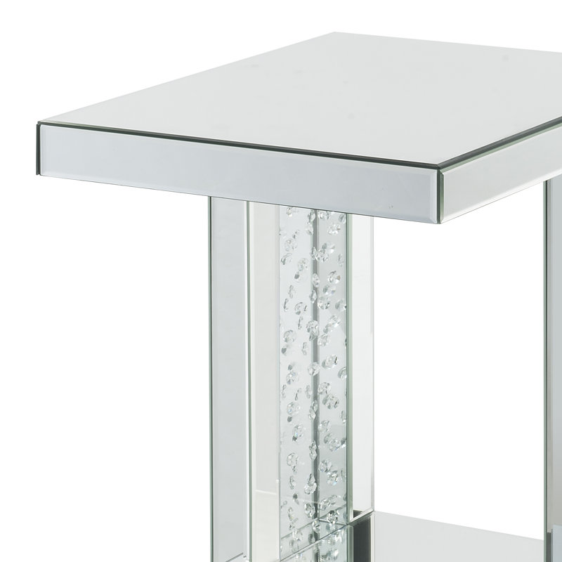 Mercer41 Annalease Mirrored Glass Top End Table | Wayfair