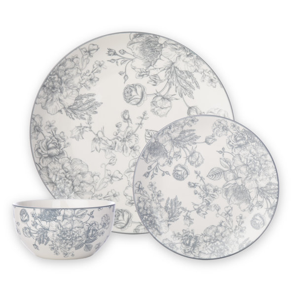 Godinger Silver Art Co Victoria Godinger 12 Piece Dinnerware Set ...