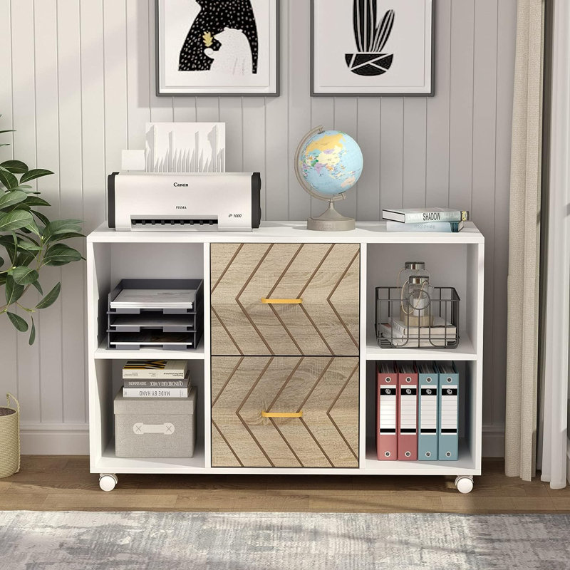 Ebern Designs Kynlei 39.5'' Wide 2 -Drawer Mobile File Cabinet ...