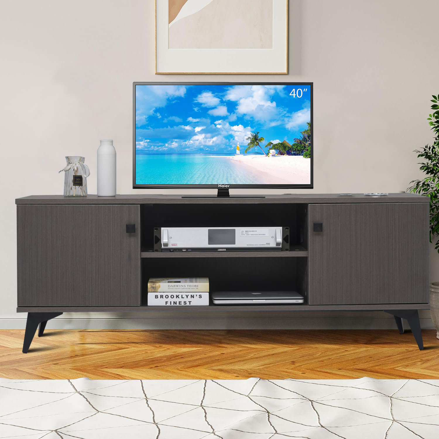 George Oliver Kial 57.88'' Media Console | Wayfair