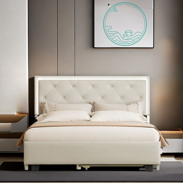 Ivy Bronx Luttie Upholstered Platform Storage Bed | Wayfair