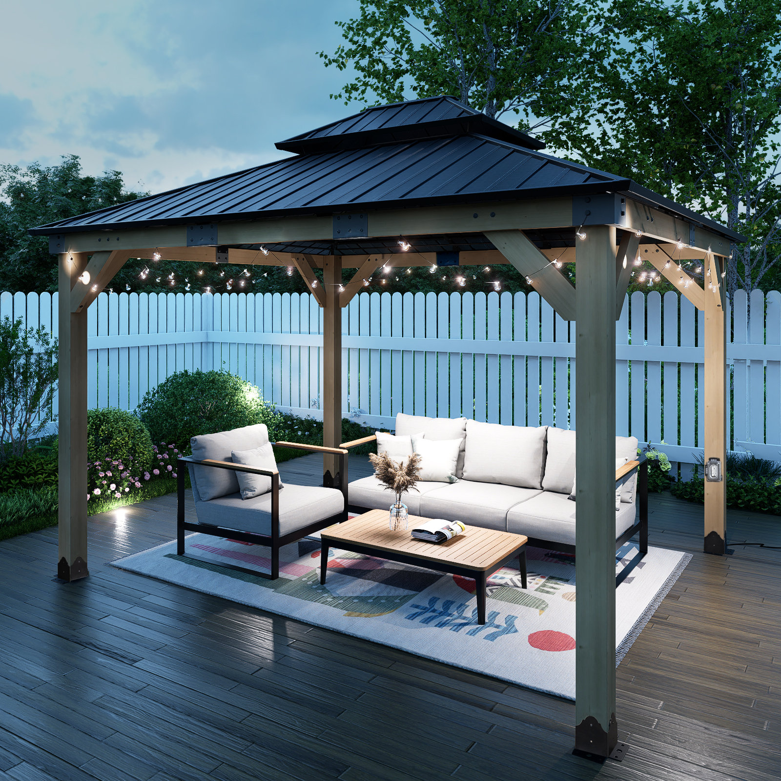Aoodor Solid Wood Gazebo & Reviews | Wayfair