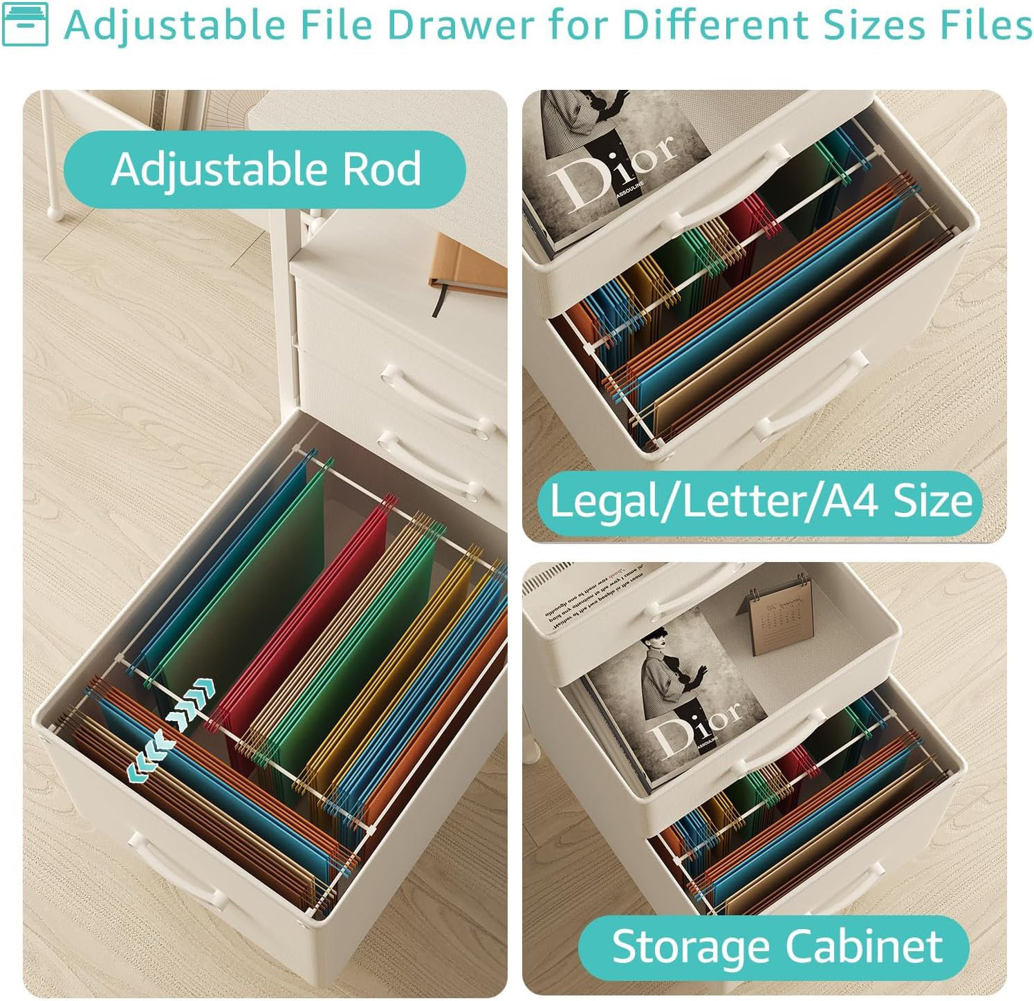 Ivy Bronx Computer Desk with File Drawers Cabinet | Wayfair