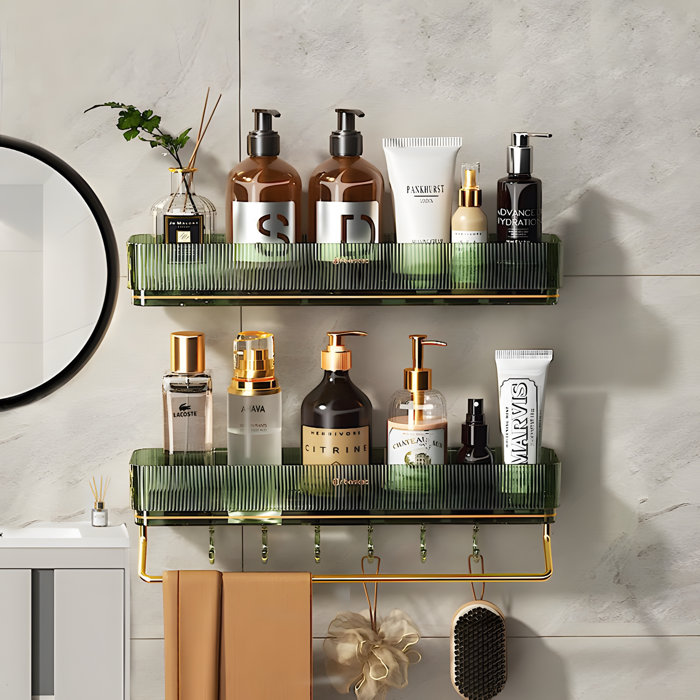Rebrilliant Makensey Adhesive Shower Shelf | Wayfair