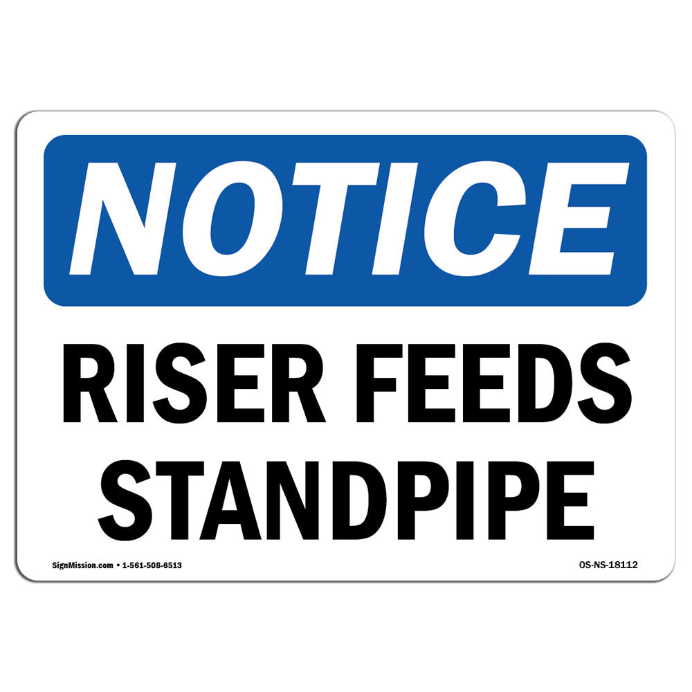 SignMission Riser Feeds Standpipe Aluminum Sign 12 x 18 | Wayfair