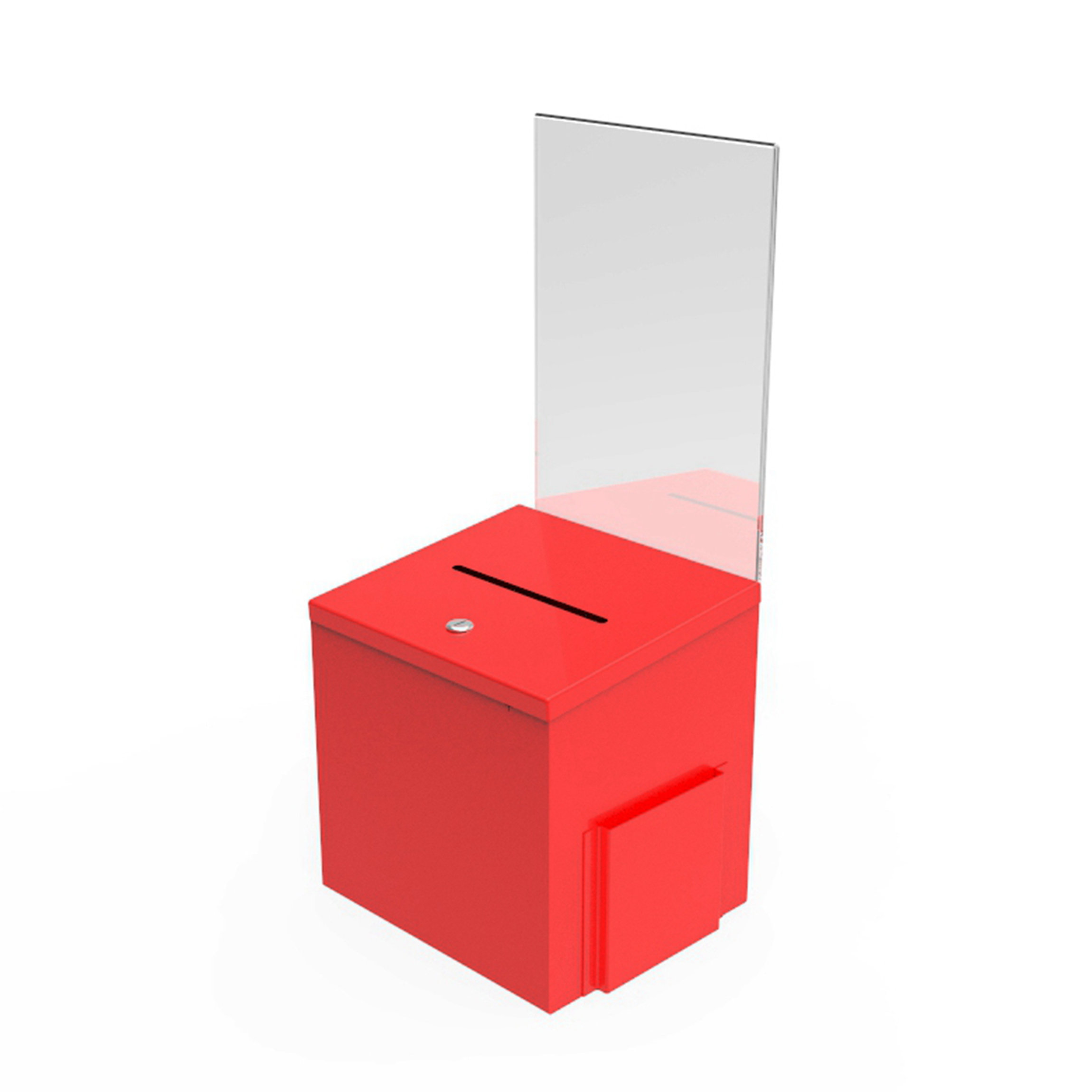 FixtureDisplays Fixturedisplays® Red Metal Donation Box Suggestion Fund ...