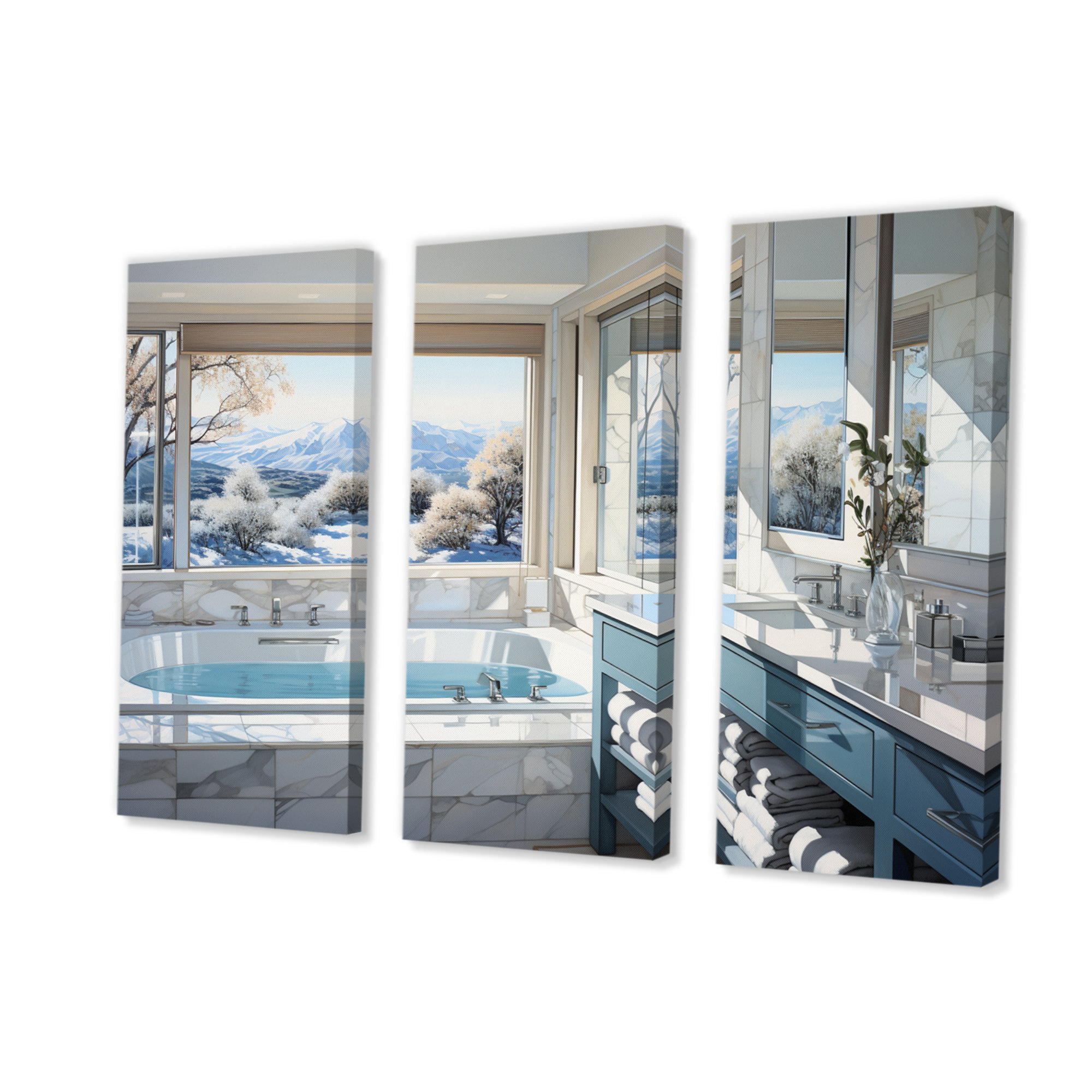 Winston Porter Bathroom Crisp And Modern - Bath & Laundry Wall Art ...