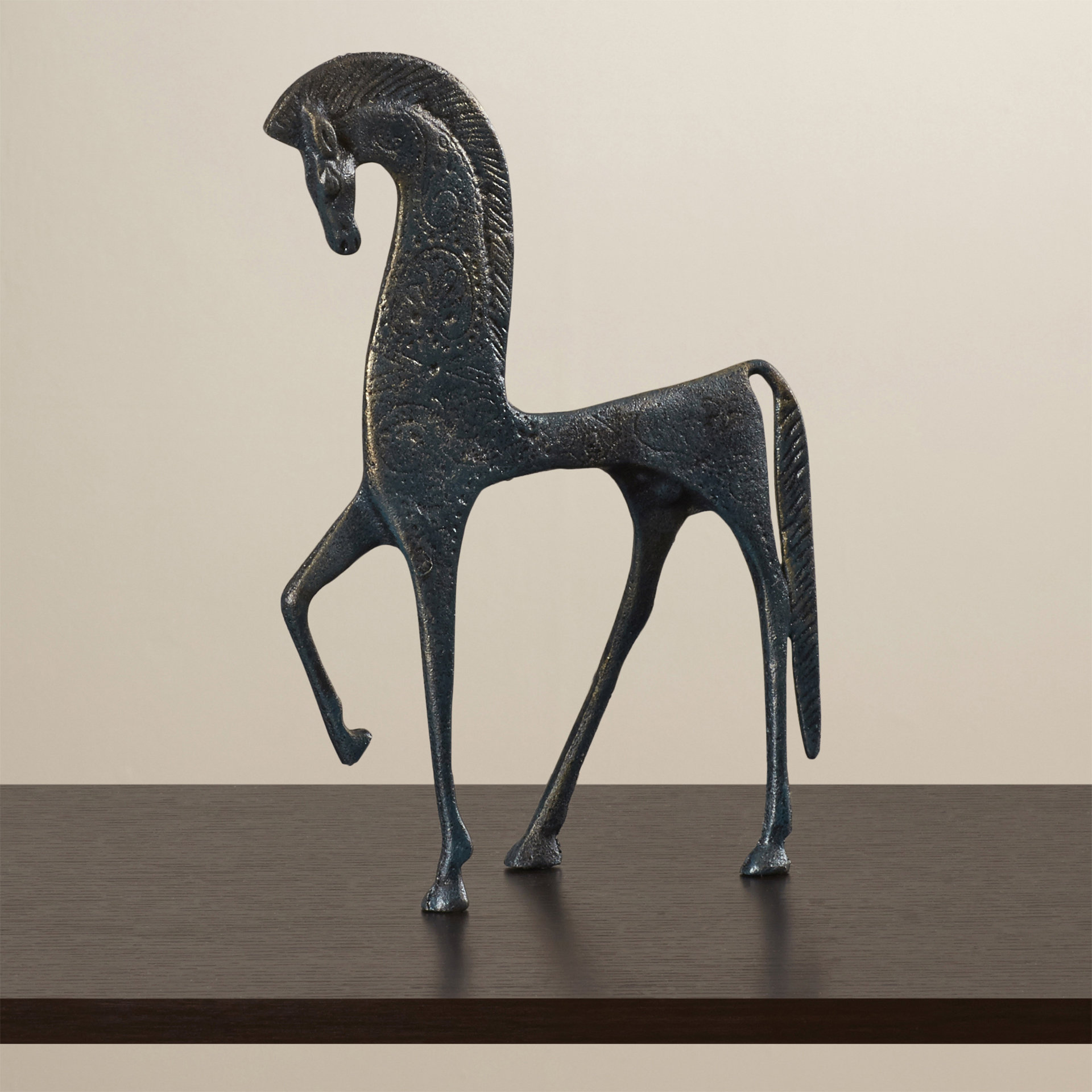 Design Toscano Greek Ironwork Spartan Horse Figurine & Reviews | Wayfair