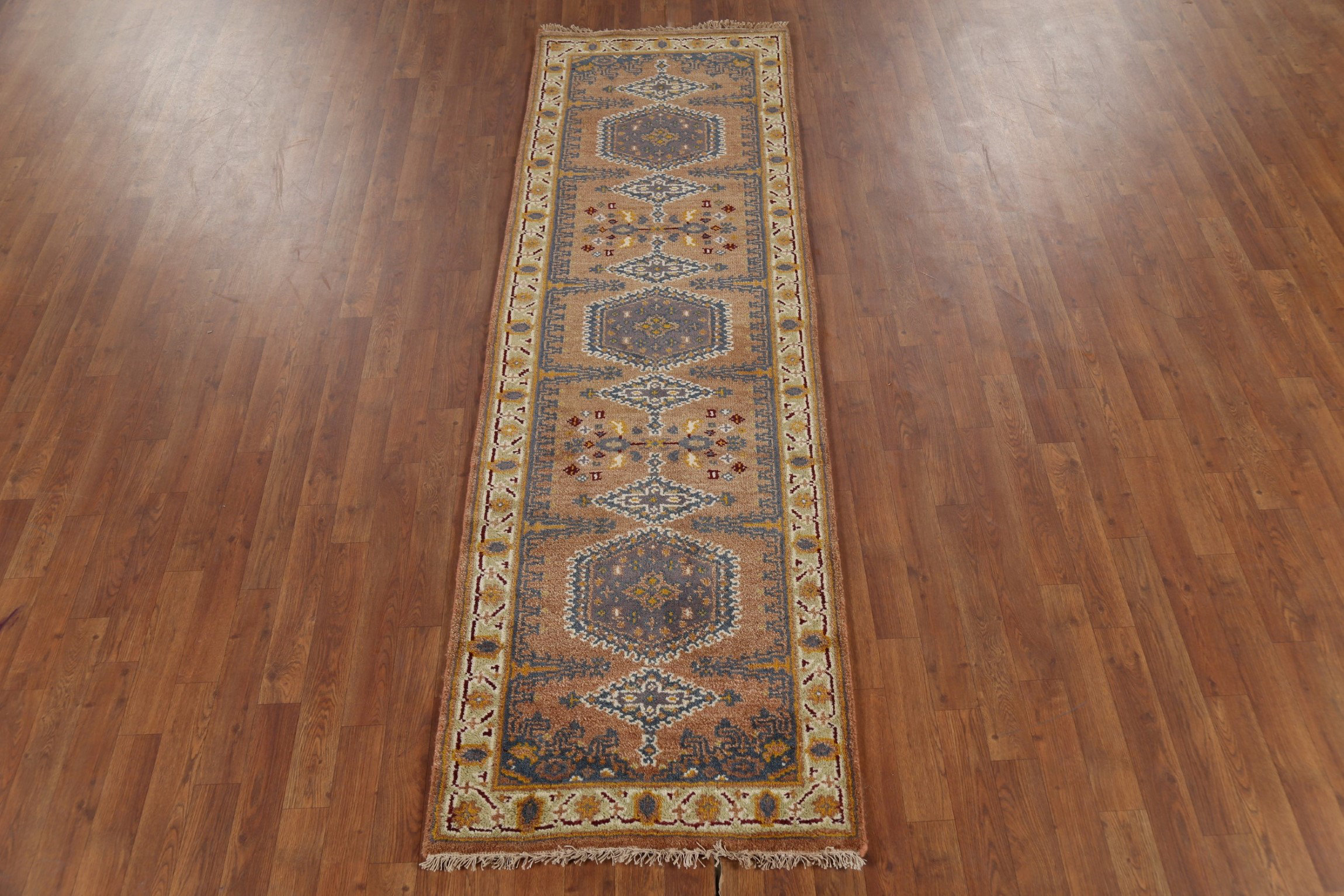 Bloomsbury Market Handmade Wool Traditional Indian Runner Rug 3x8 | Wayfair