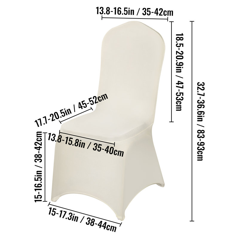 Latitude Run® Ivory Chair Covers, Stretch Slipcovers for Wedding ...