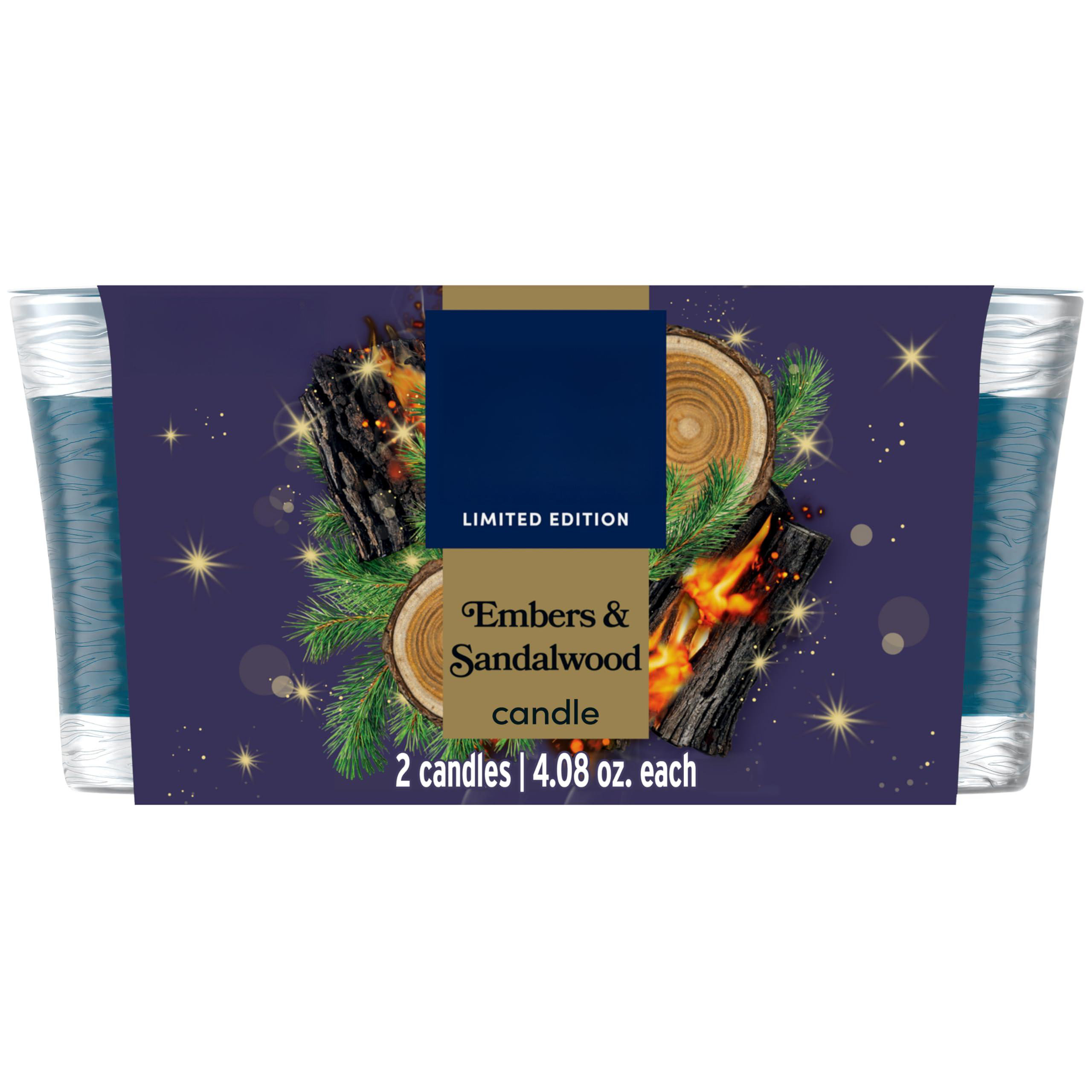 The Holiday Aisle® Single-Wick Scented Candle Jar, Sandalwood Ember ...