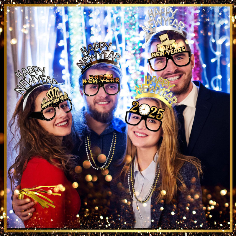 VOMGEB1 24-Pack 2025 New Year's Eve Party Decorations & Supplies | Wayfair