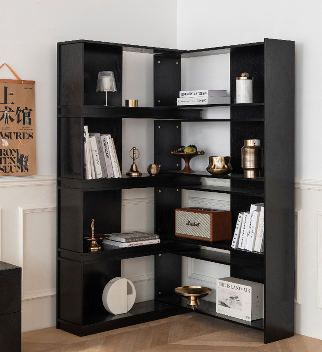 Stylistics Savvy 68.9" Black Rectangle Solid + Manufactured Wood ...