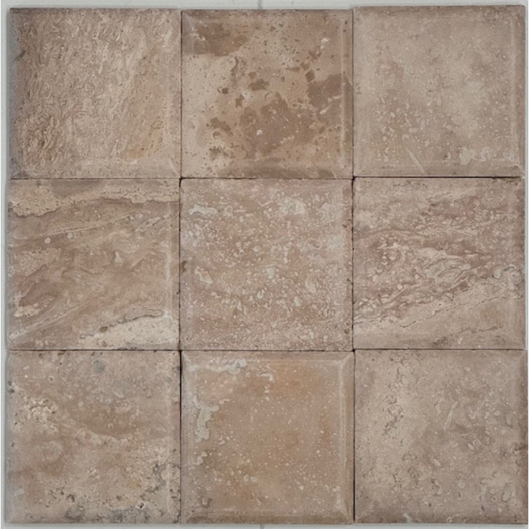 The Tile Square 4" x 4" Travertine Wall & Floor Tile | Wayfair