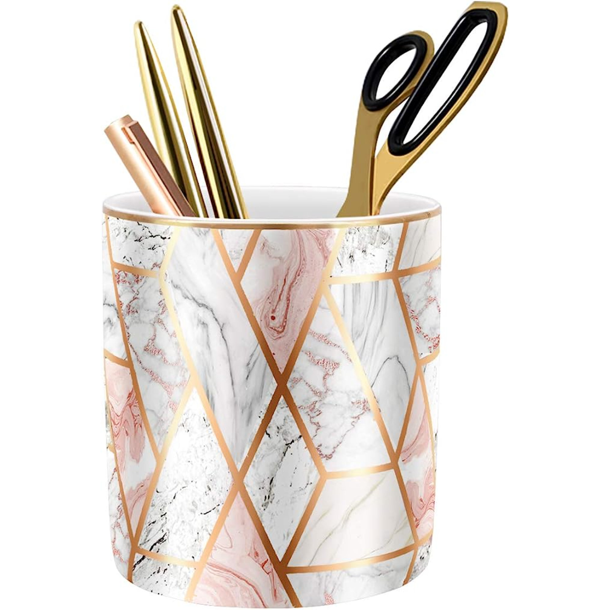 Mercer41 Pen Holder For Desk, Pencil Cup For Desk, Durable Ceramic Desk ...