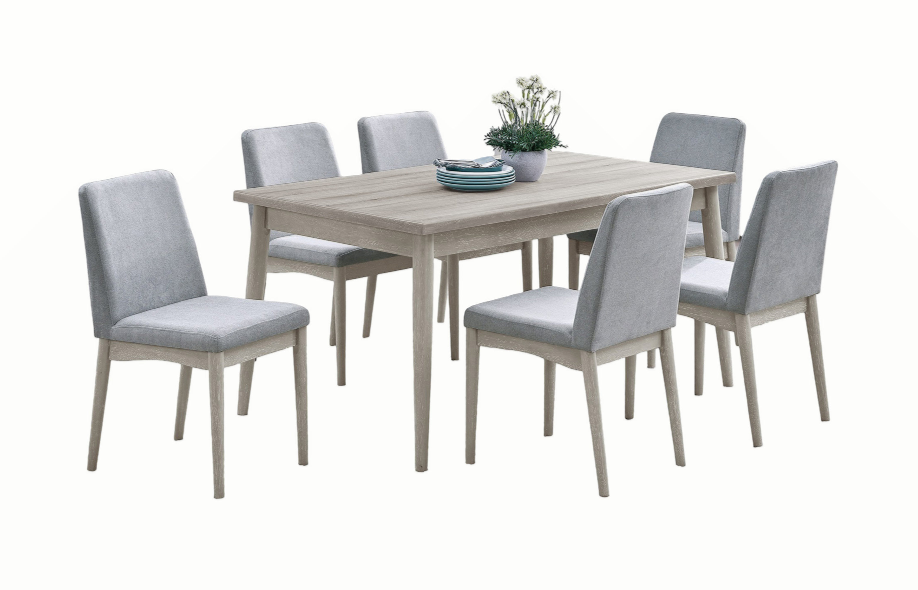 Corrigan Studio Natural Wood Grain Colour Dining Table Rectangle Dining ...