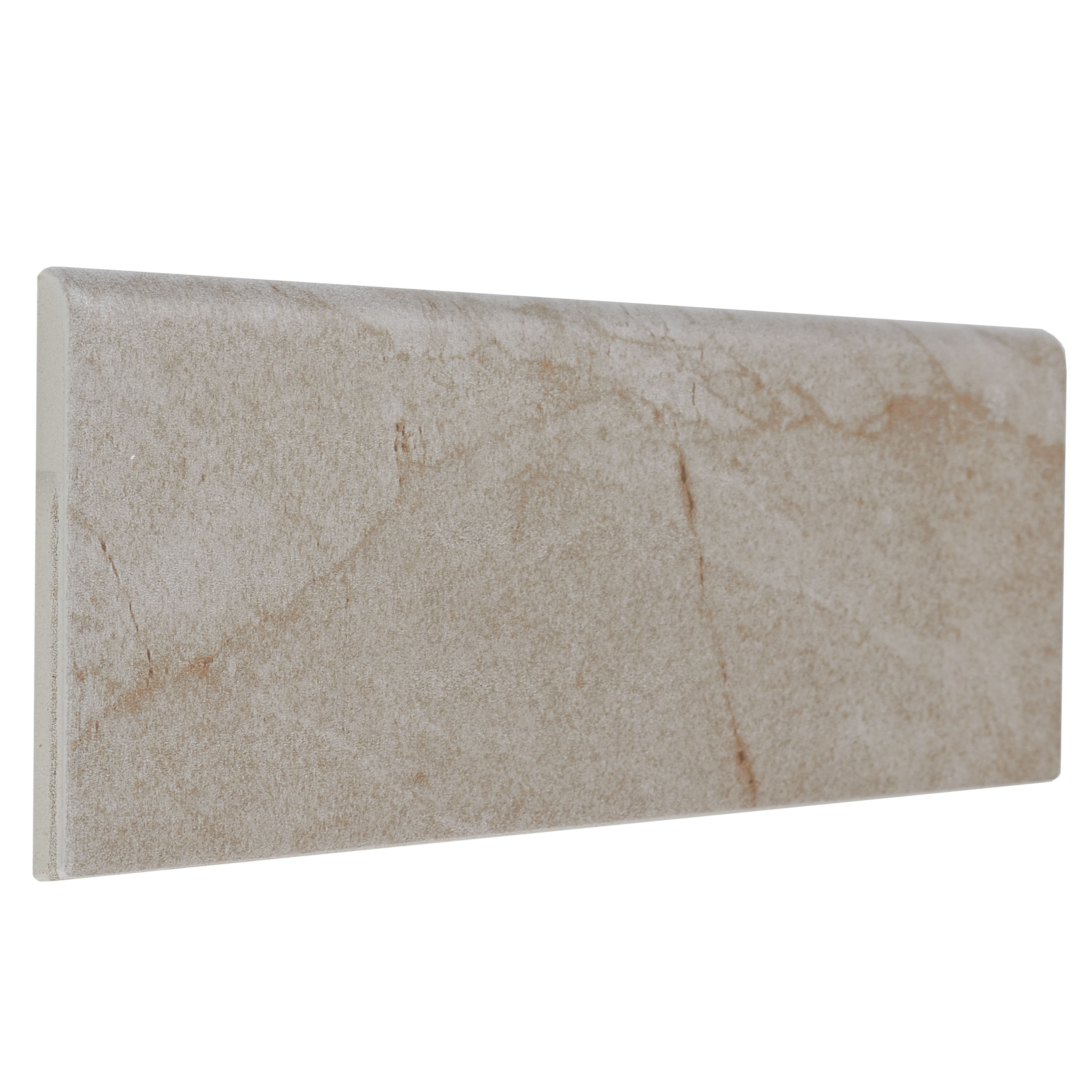 Itona Tile 10" x 3" Ceramic Bullnose Tile Trim in Brown | Wayfair