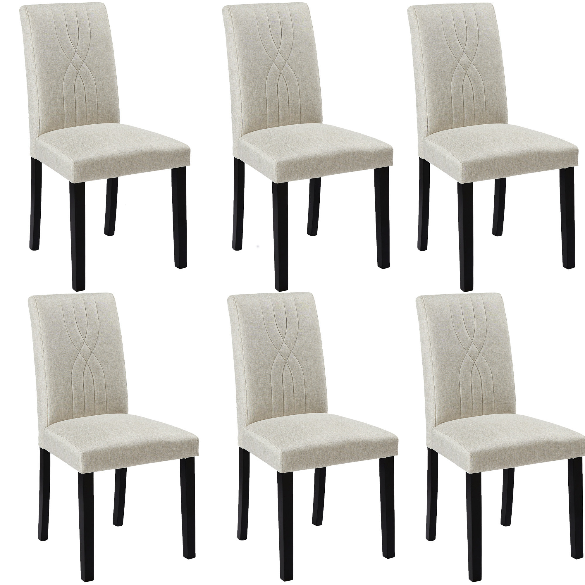 Red Barrel Studio Trischa 6-Pack Modern Style Parsons Chairs ...