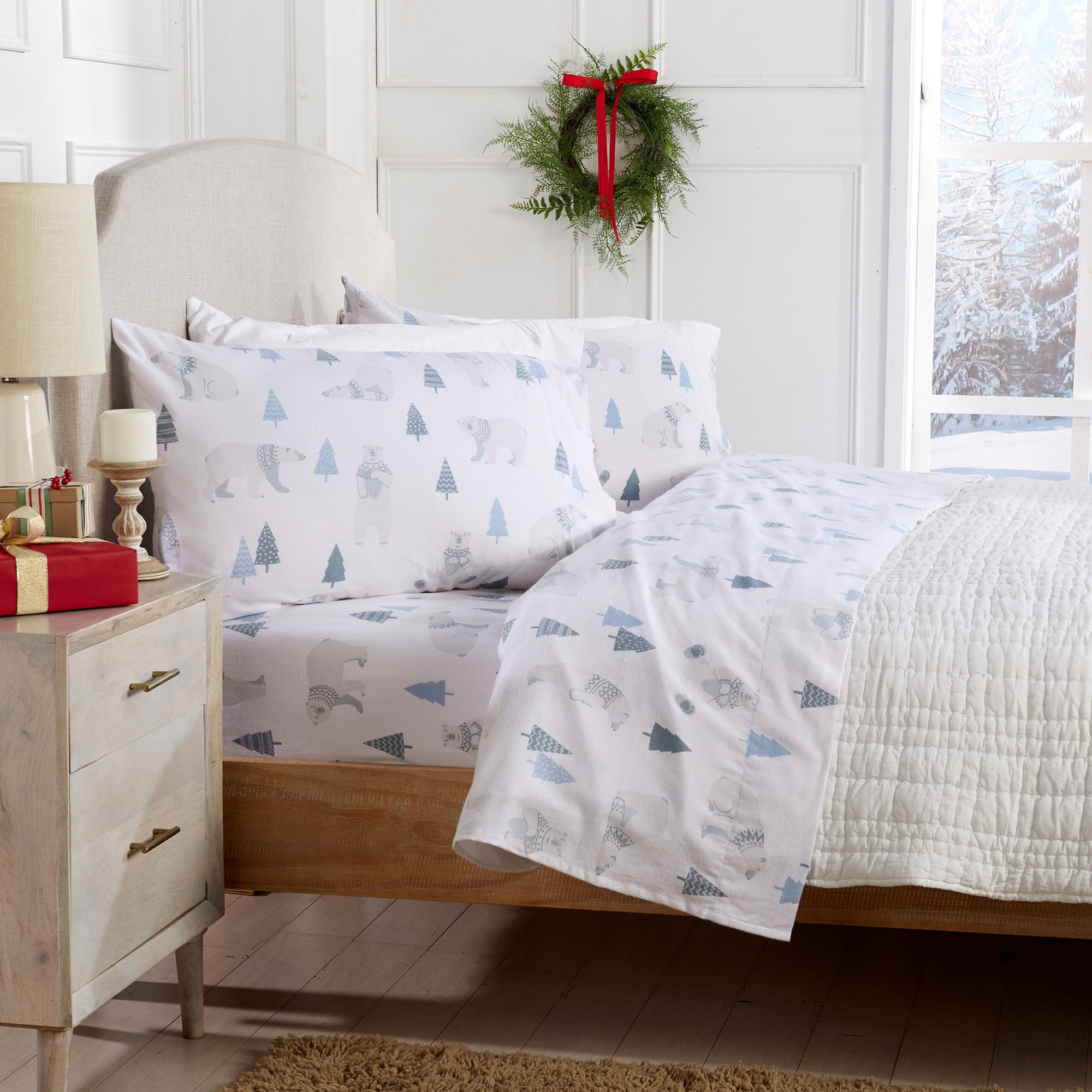 Market & Place 400 Thread Count 100% Cotton Flannel Sheet Set & Reviews ...