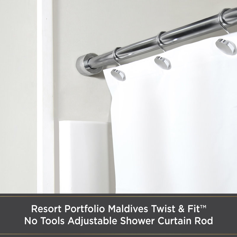 Kenney Adjustable Straight Fixed Shower Curtain Rod & Reviews | Wayfair