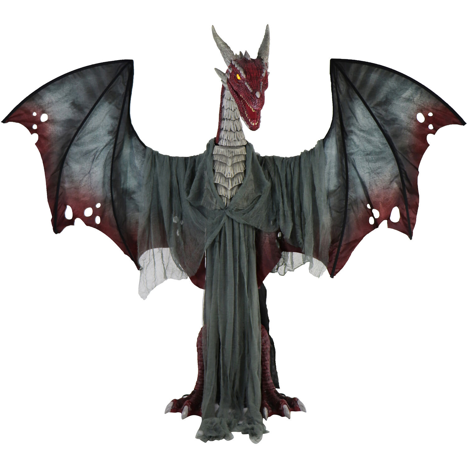 Haunted Hill Farm 6-Ft. Tall Brimstone Dragon, Motion-Activated ...