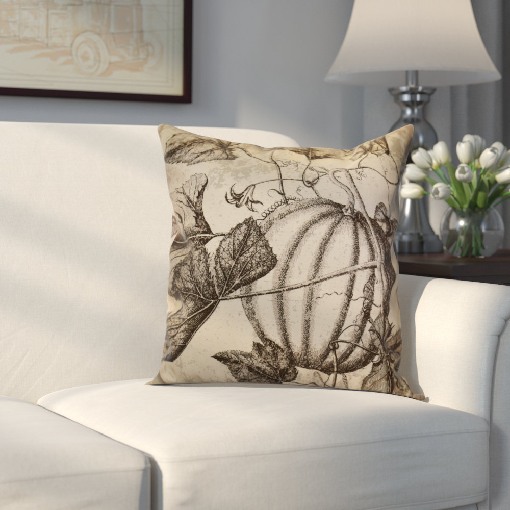 e by design Flipping for Fall Hand Towel Antique Pumpkin Square Pillow ...