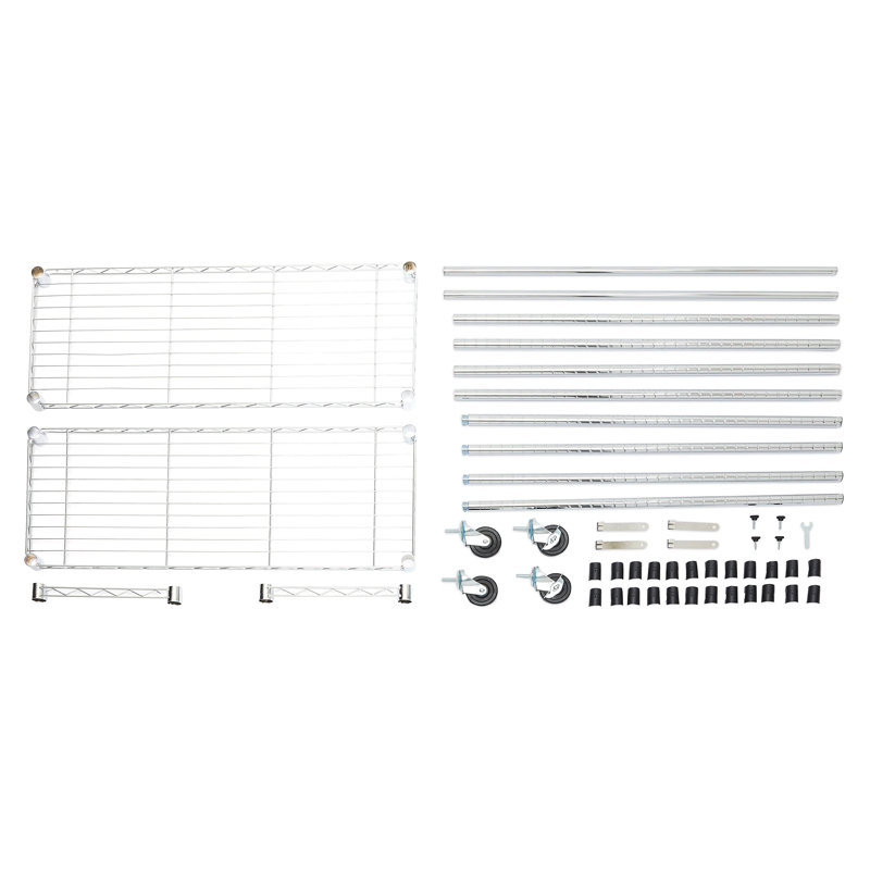 Rebrilliant Nissy 36'' Steel Rolling Clothing Rack | Wayfair