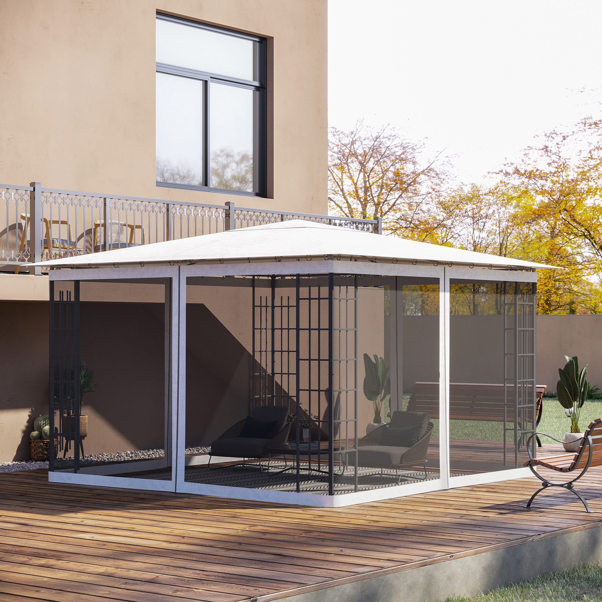 Arlmont & Co. Replacement Mesh Sidewall Netting For Patio Gazebos And ...