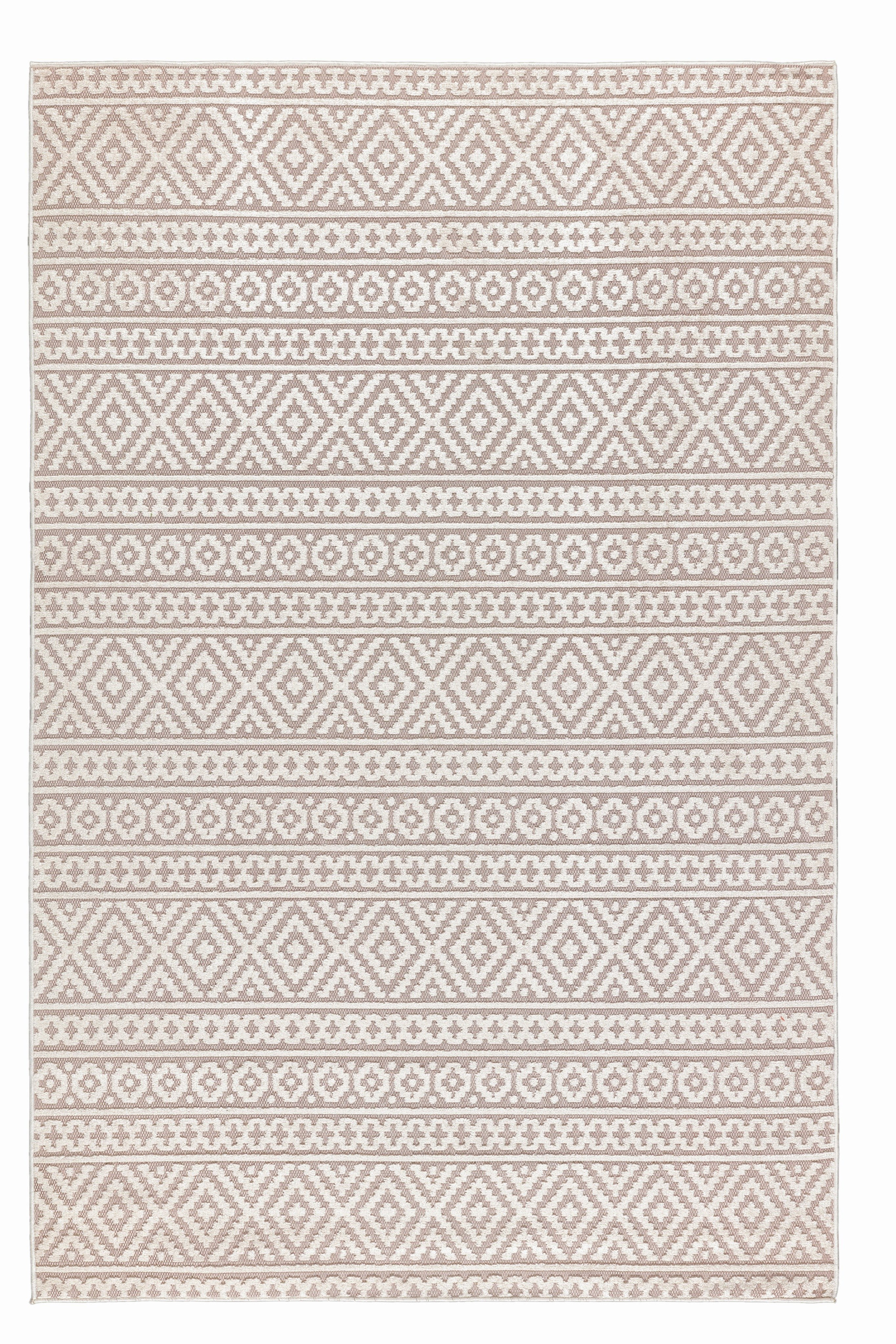 Union Rustic Santorini Beige Cream Argyle Modern Contemporary Area Rug ...