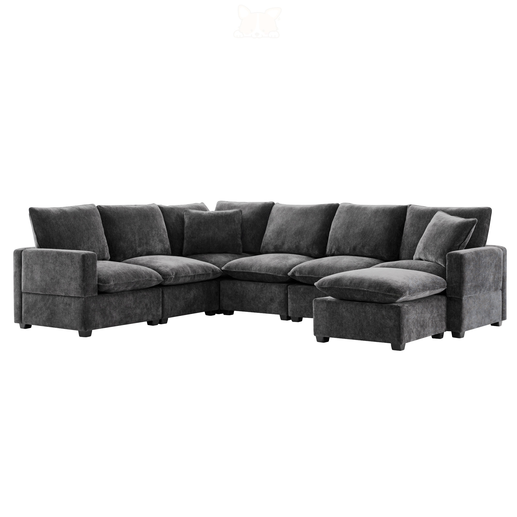 Hokku Designs 110*84" Modern U Shape Modular Sofa | Wayfair