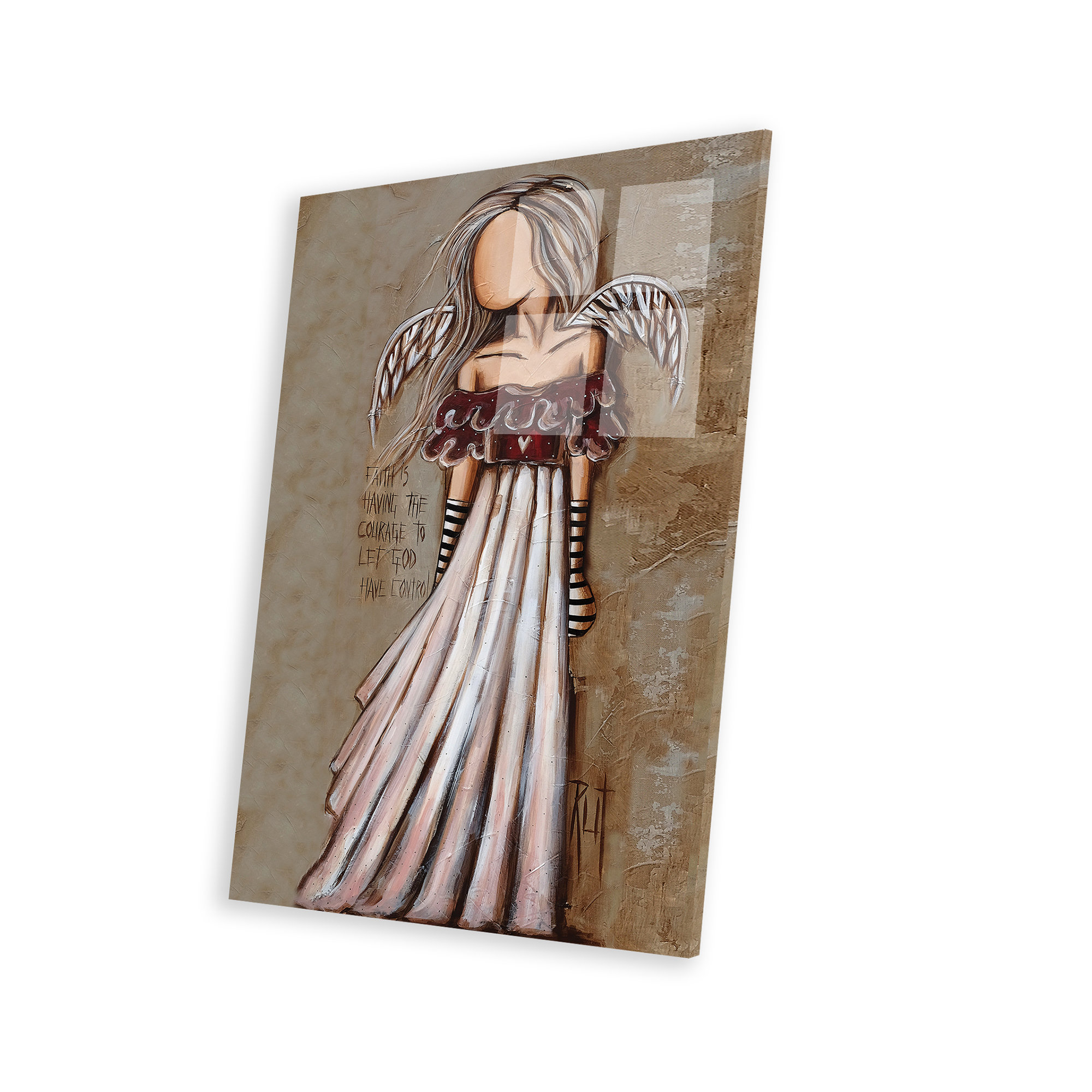 Trinx Courage On Plastic / Acrylic by Ruth's Angels Painting | Wayfair