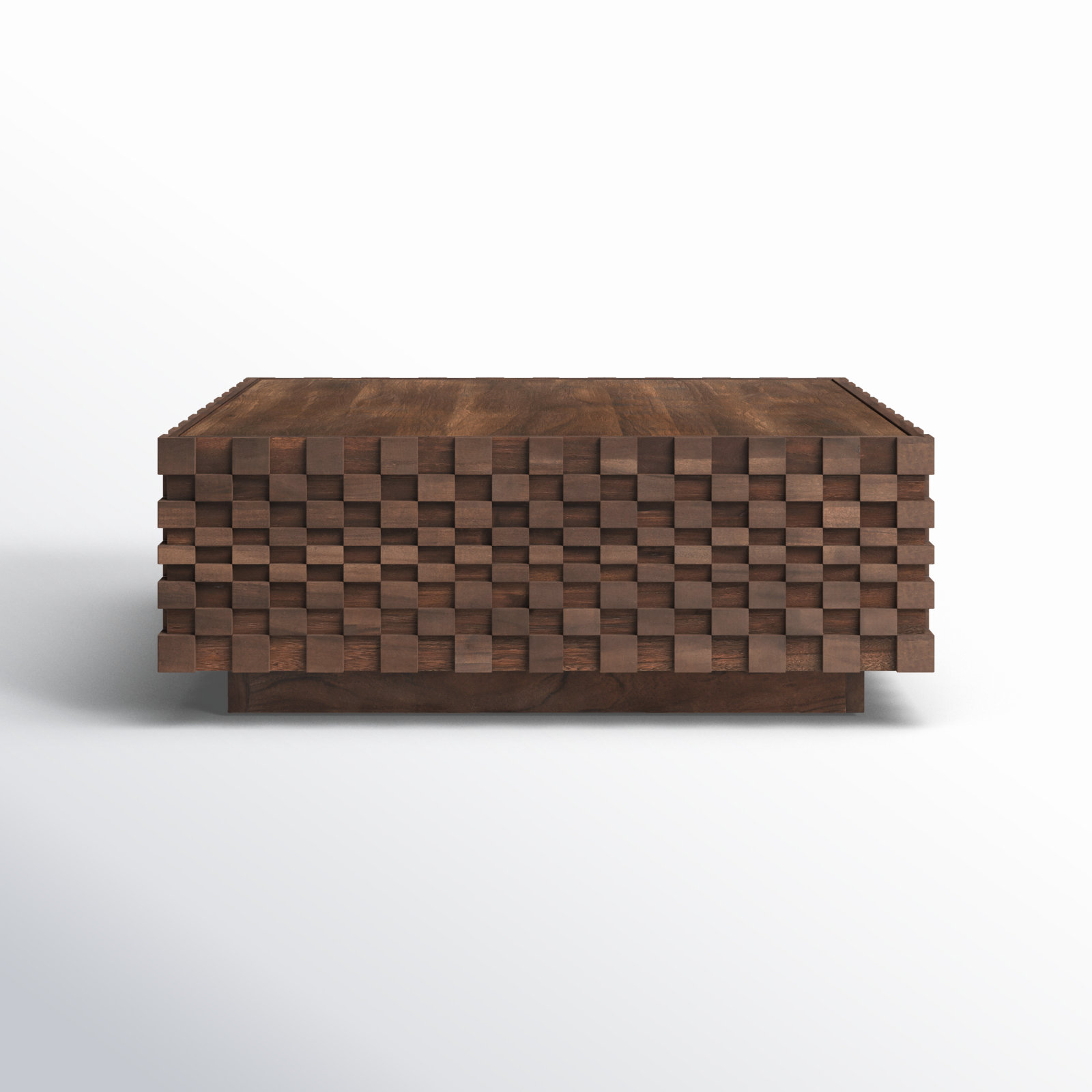 AllModern Givens 42" Carved Wood Storage Coffee Table | AllModern