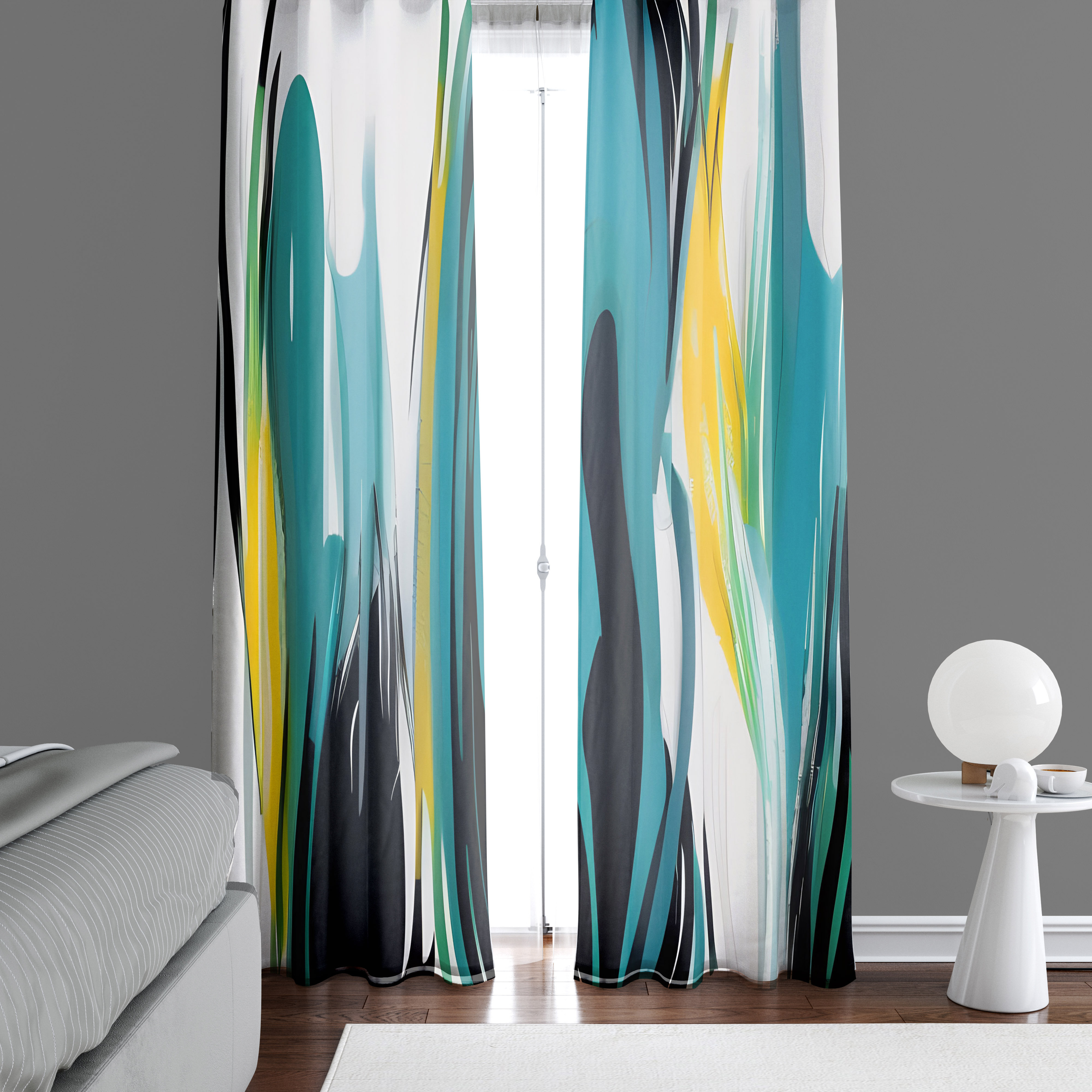 East Urban Home Danyla Polyester Semi-Sheer Curtain Pair | Wayfair