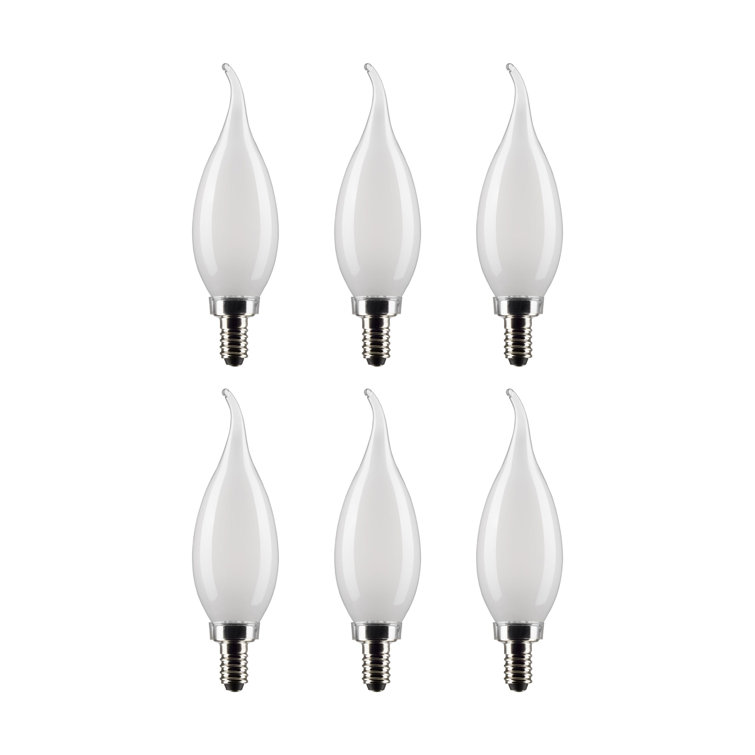 Satco 40 Watt Equivalent CA10 E12/Candelabra Dimmable 5000K LED Bulb ...