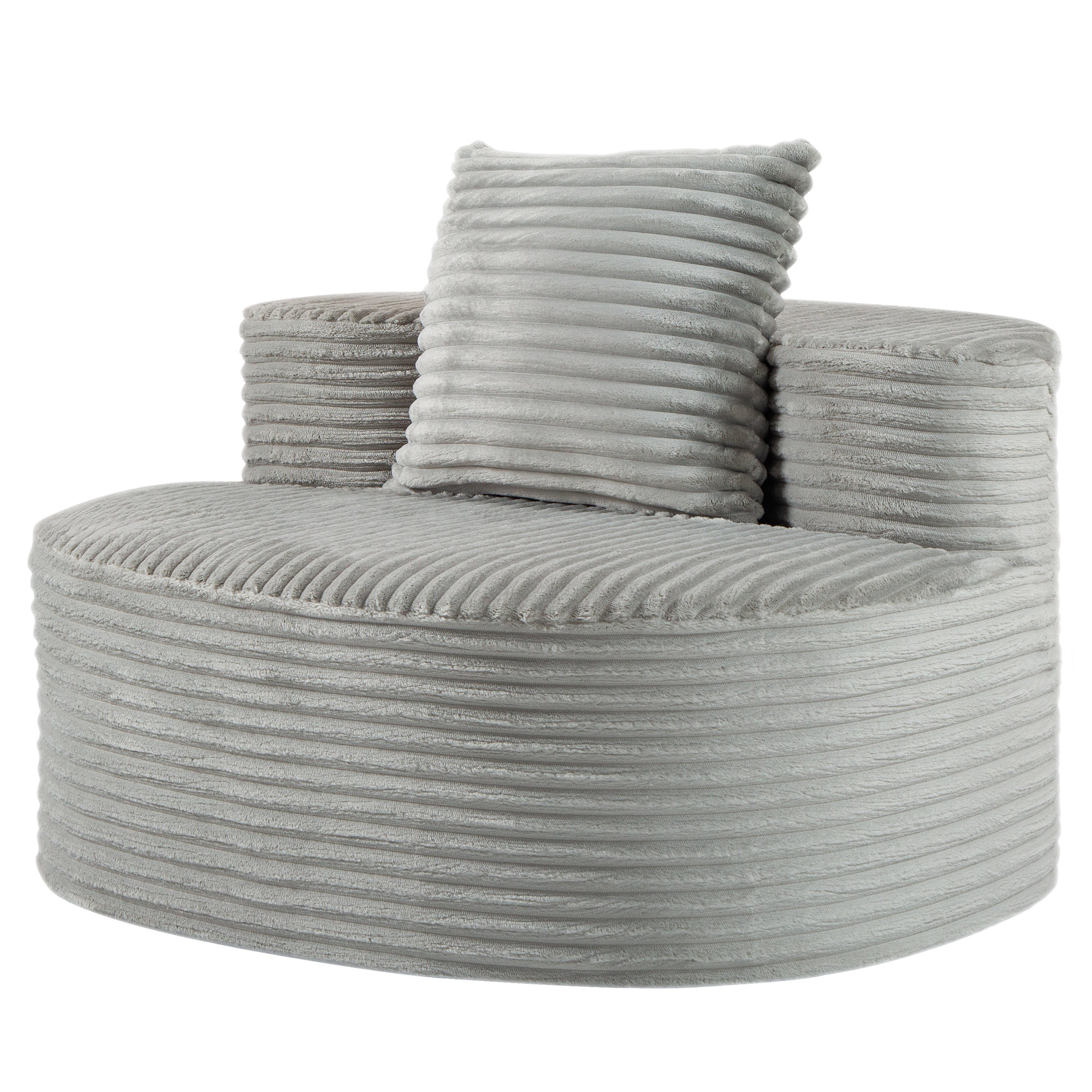 Wrought Studio™ 45" W Cloud Oval Upholstered Single Sofa, No Assembly ...