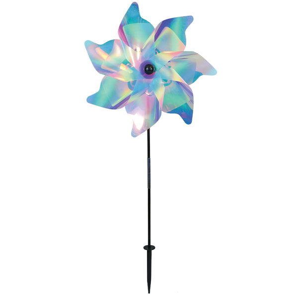 InTheBreeze Striped Iridescent Pinwheel | Wayfair