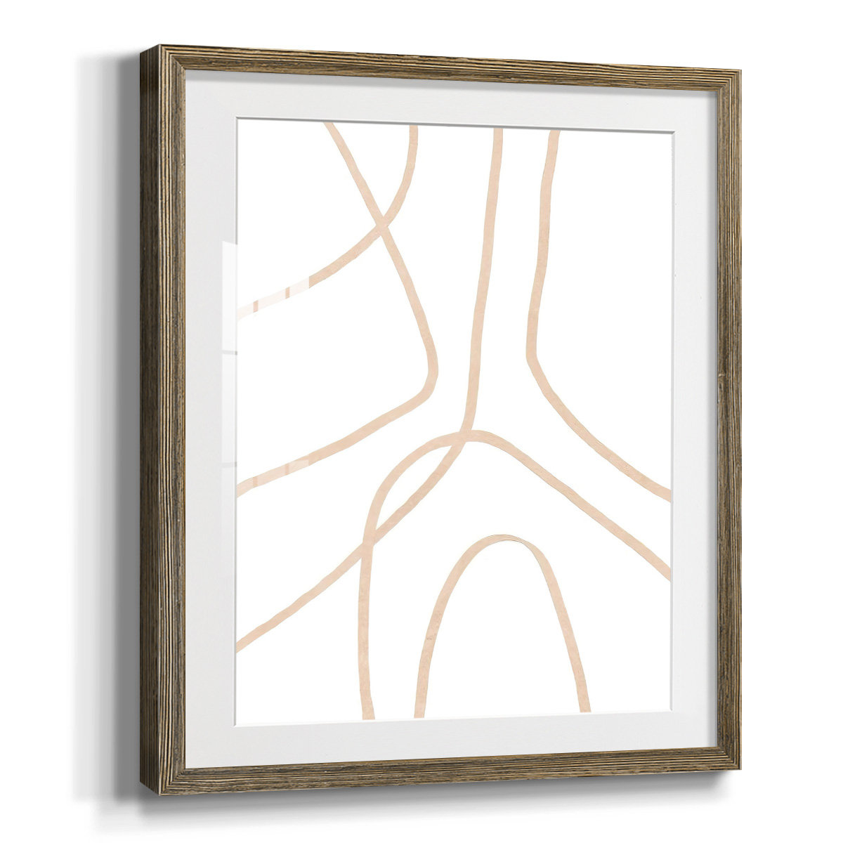 Wrought Studio Clean Contour IV -Framed Print w Matt & Glass - Wayfair ...