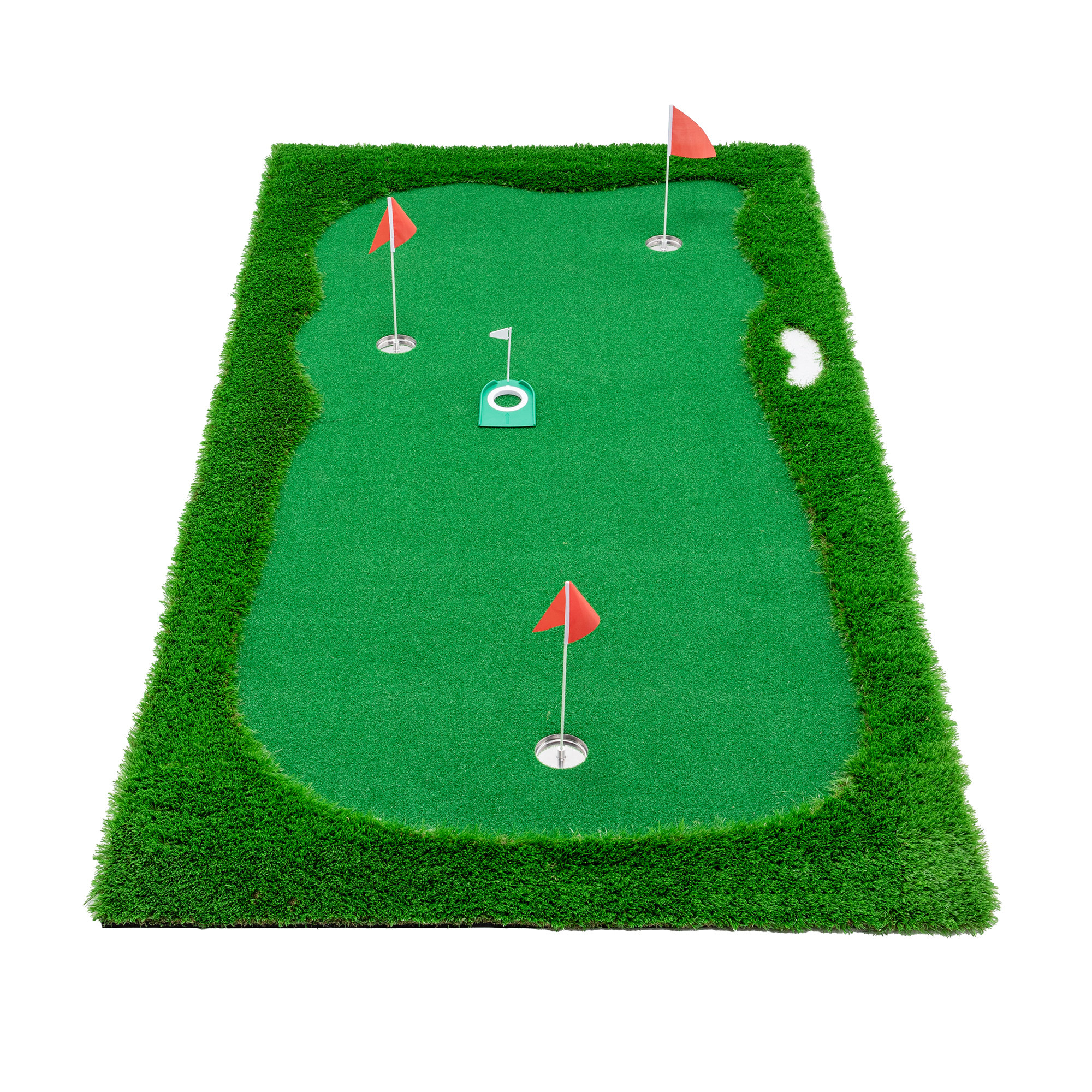 BFYDOAA 5 FT Golf Putting, Golf Training Mat With High-Quality Turf, 3 ...