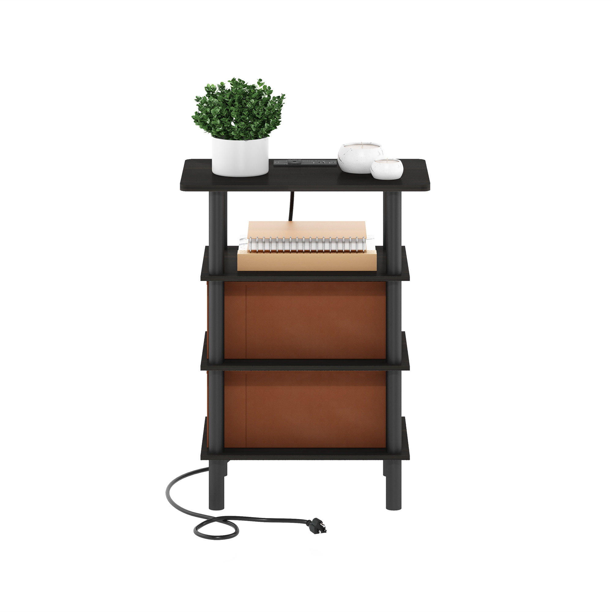 Ebern Designs Creekside 4-Tier Side Table, End Table, Nightstand with ...