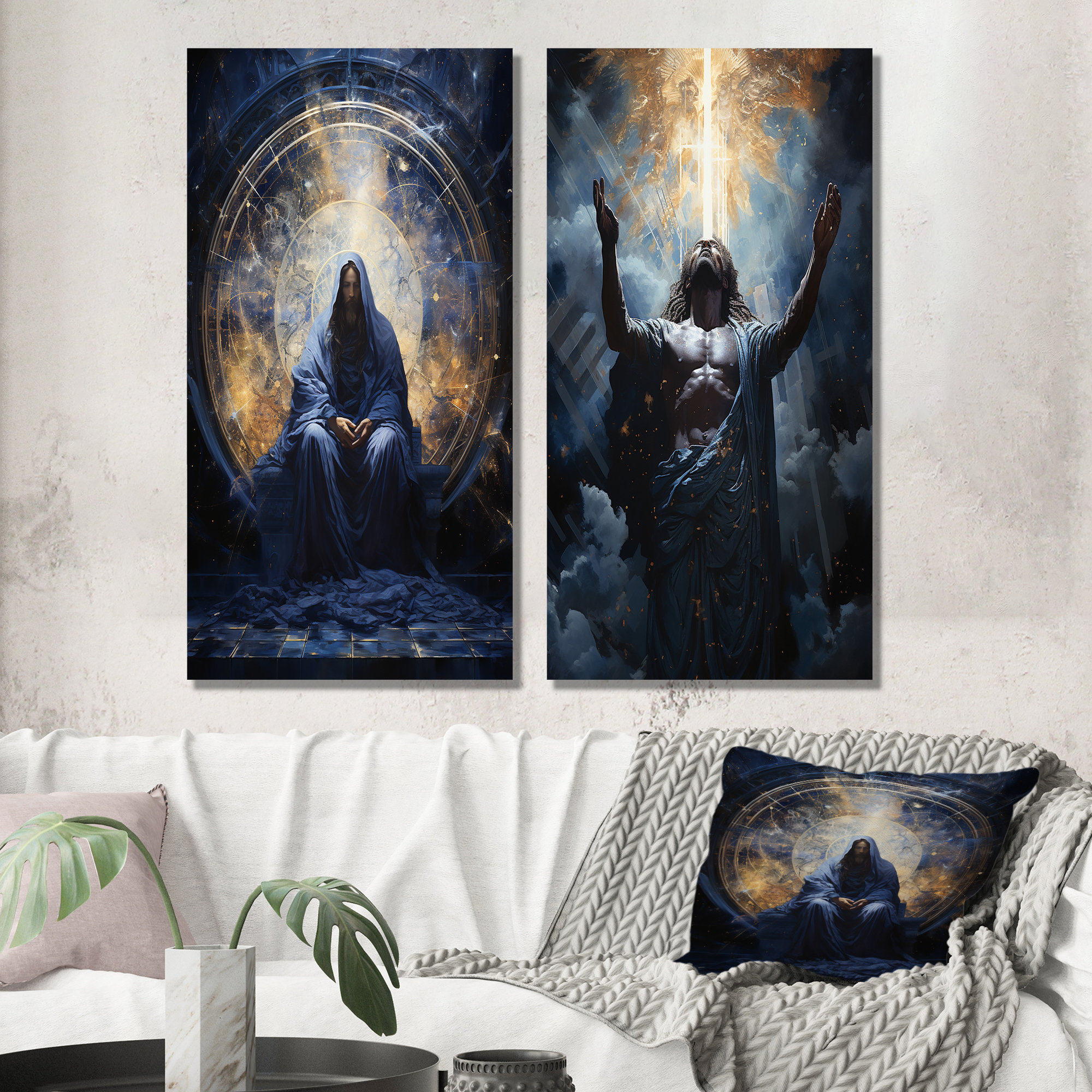 Lark Manor™ Isaiahs Insight Indigo Christianity - Christianity Wall Art ...